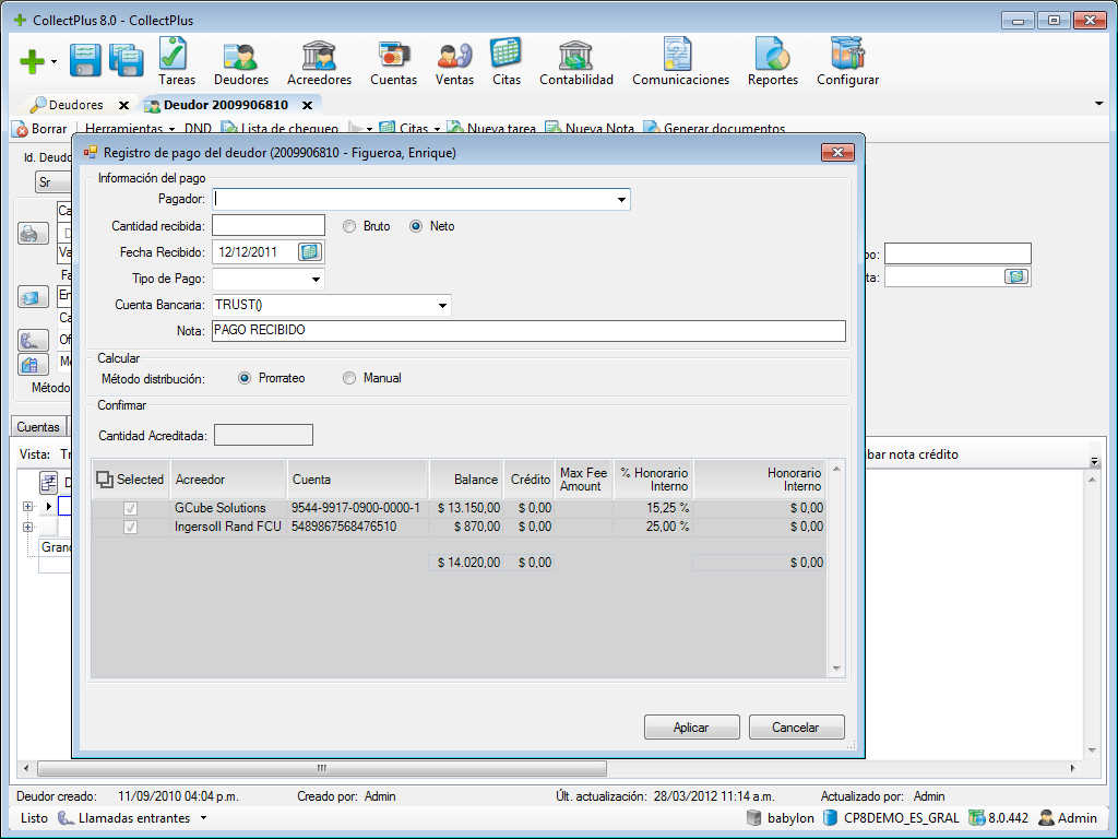 CollectPlus: Software Screens