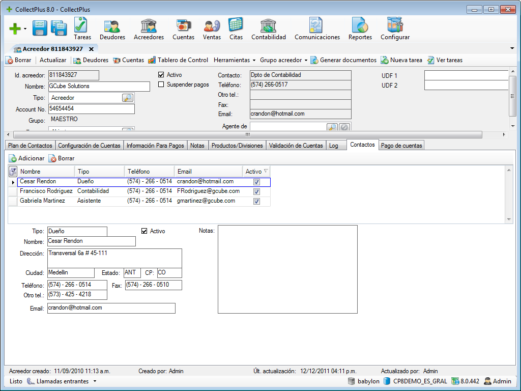 CollectPlus: Software Screens